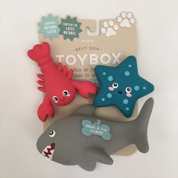 Fringe Studio | Dog | New Dog Toys 3 Mini Squeaky Latex Fetch And Play ...